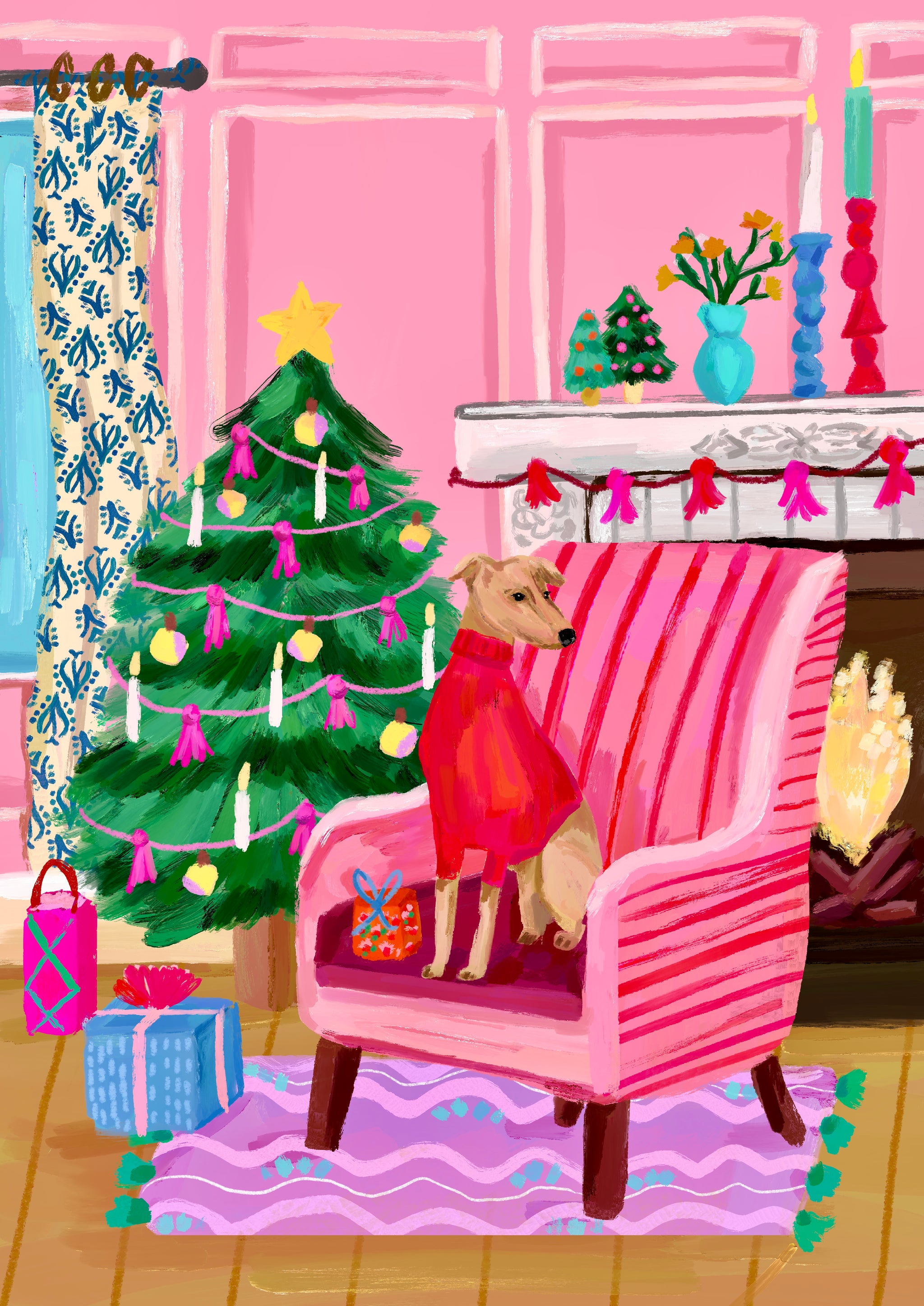 A Whippet Christmas – Millieillustrates